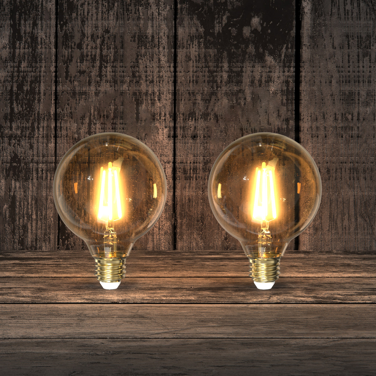 10-Pack LED Filament Bulb Globe Shape ST64 4.5W E27