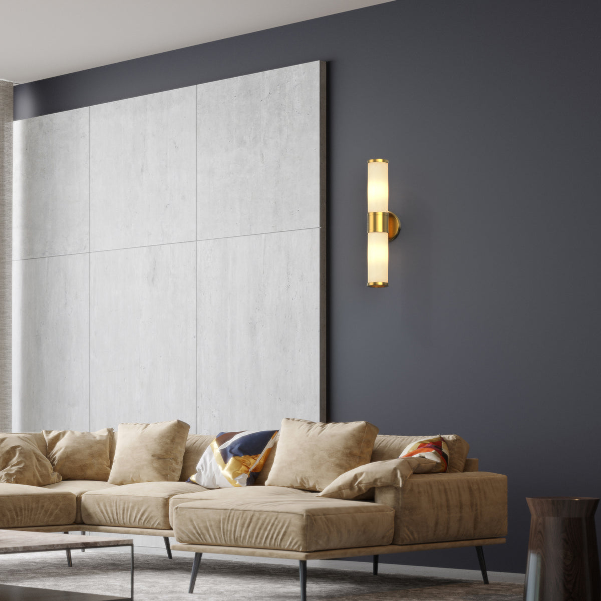 VASCO Interior Marble Modern Style Up Down Wall Light 2*E14 Aged Brass