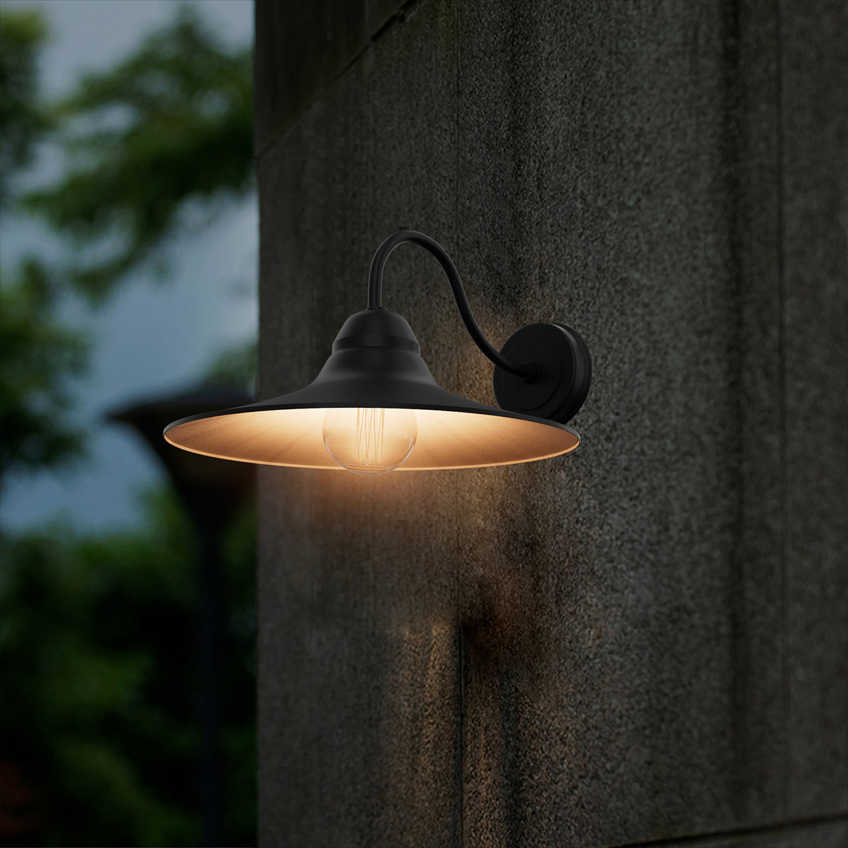 Bush 125mm Dia Shade Exterior Outdoor Wall Light IP65 Weather Proof Ma