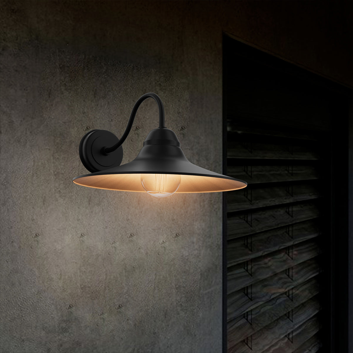 Bush 125mm Dia Shade Exterior Outdoor Wall Light IP65 Weather Proof Ma