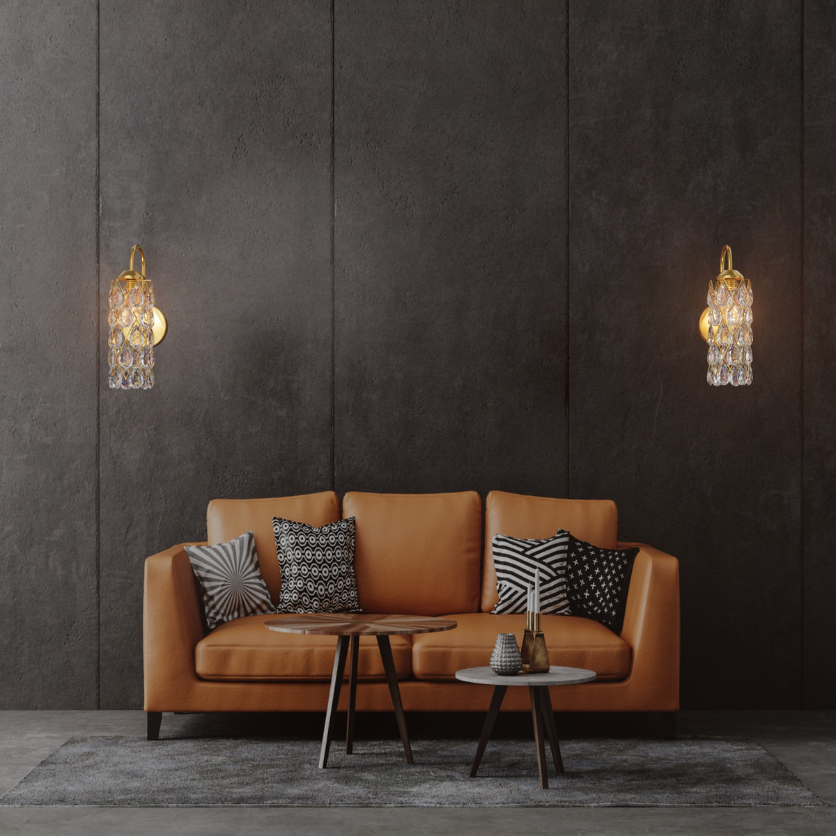 MUNI Comtemporary Crystal Interial Wall Light fixtures Bathroom Vanity
