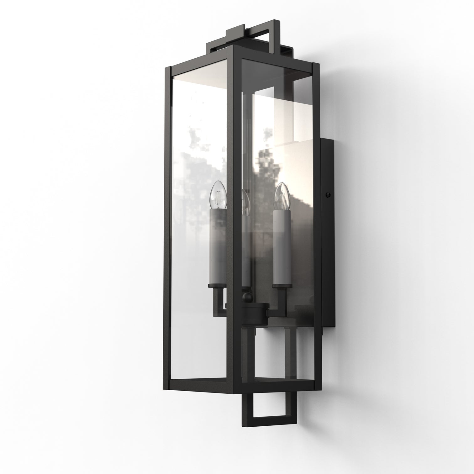 ANTONIO Outdoor Exterior Wall Light Fixture Matt Black IP44 Weather Pr