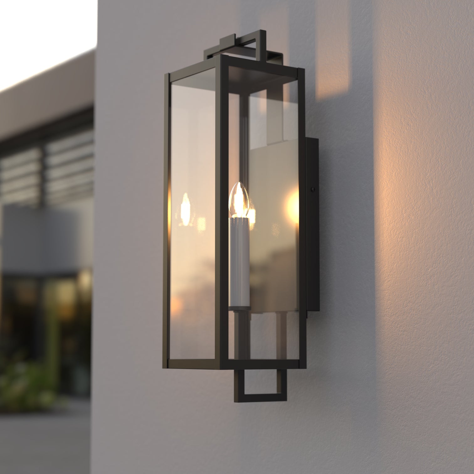ANTONIO Outdoor Exterior Wall Light Fixture Matt Black IP44 Weather Pr